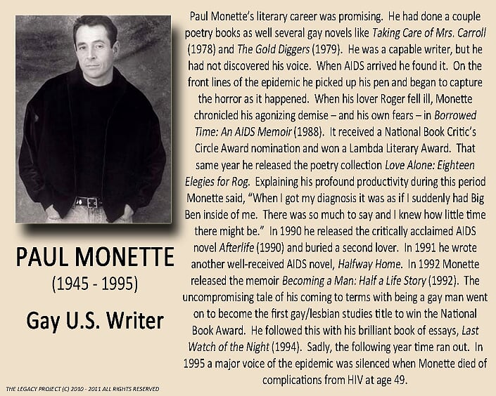 Paul Monette | Legacy Project Chicago